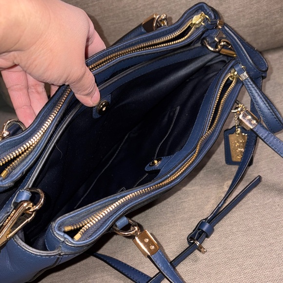 Coach | Bags | Coach Navy Blue Shoulder Bag | Poshmark